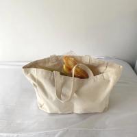 China Custom Cotton Canvas Shopping Tote Bag Eco Friendly Durable Shoulder Bag 100pcs MOQ for sale