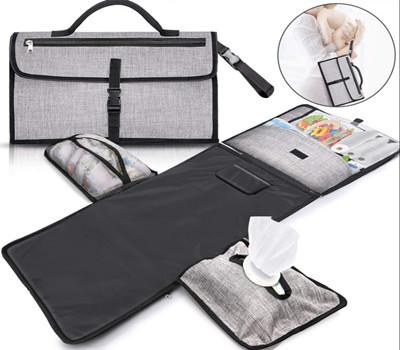 China Waterproof Baby Changing Pad Diaper Bag Geometric Pattern Portable Changing Pad for sale