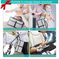 China Waterproof Baby Changing Pad Diaper Bag Geometric Pattern Portable Changing Pad for sale