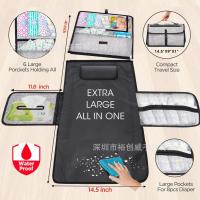 China Waterproof Baby Changing Pad Diaper Bag Geometric Pattern Portable Changing Pad for sale