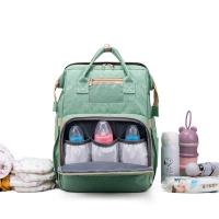 China Retractable Mommy Diaper Bag Portable Folding Crib 20x10cm Cotton Baby Backpack for sale