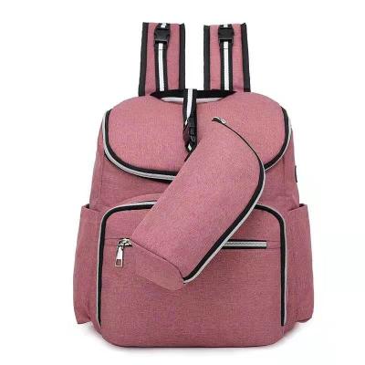 China 2 in 1 Baby Diaper Backpack with USB Charger 35x30x16 cm Polyester Mommy Bag for sale