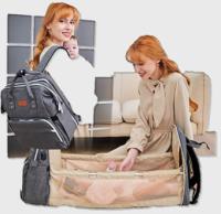 China OEM ODM Nursing Mother Bag Diaper Bag Foldable Crib With USB for sale