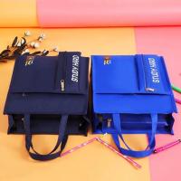 China A4 Canvas Waterproof School Bag Large Capacity Student Tutorial Handbag Pencil Bag for Office School Supplies for sale
