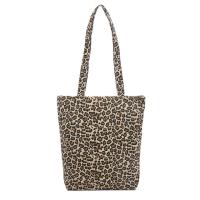 China Customizable Canvas Tote Bag for Women Leopard Print Shopping Bag 35x40cm Shoulder Handbag OEM for sale