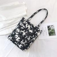 China Customizable Canvas Tote Bag for Women Leopard Print Shopping Bag 35x40cm Shoulder Handbag OEM for sale