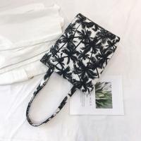 China Customizable Canvas Tote Bag for Women Leopard Print Shopping Bag 35x40cm Shoulder Handbag OEM for sale
