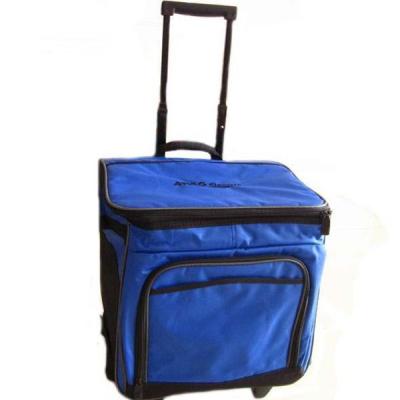 China Insulated Thermal Food Carry Bag with Trolley 40x34x22cm Customizable Eco Friendly Cooler Bag for sale