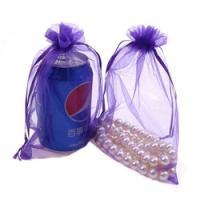 China Christmas Promotional Drawstring Bag Personalized Organza Drawstring Pouches for sale