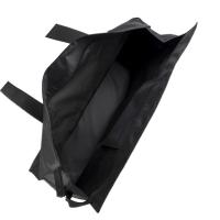 China Black Nylon Tote Bag Handmade Travel Handbag for Men Women with Zipper Top 40x30x10 cm for sale
