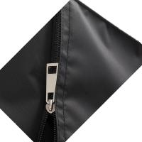 China Black Nylon Tote Bag Handmade Travel Handbag for Men Women with Zipper Top 40x30x10 cm for sale