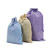 China Custom Logo 15x17cm Canvas Drawstring Bags Eco Friendly Reusable Pouch for Gift Jewelry for sale