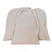China Custom Logo 15x17cm Canvas Drawstring Bags Eco Friendly Reusable Pouch for Gift Jewelry for sale