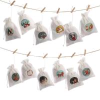 China Christmas Burlap Jute Drawstring Bag Backpack Candy Pouch Bags OEM for sale