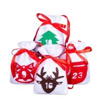 China Christmas Burlap Jute Drawstring Bag Backpack Candy Pouch Bags OEM for sale
