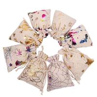 China Custom Cotton Drawstring Burlap Bags 20x10 cm Reusable Eco Friendly Jewelry Pouches for sale
