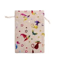 China Custom Cotton Drawstring Burlap Bags 20x10 cm Reusable Eco Friendly Jewelry Pouches for sale