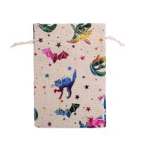 China Custom Cotton Drawstring Burlap Bags 20x10 cm Reusable Eco Friendly Jewelry Pouches for sale