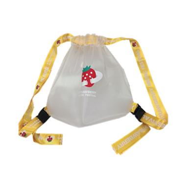China Hot Sales Factory PEVA Reusable Drawstring Bag eco Friendly Packaging Bag Drawstring Backpack for sale