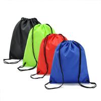 China Custom Nylon Drawstring Gym Bag 20x10 cm Lightweight Sports Backpack for Travel Laundry for sale