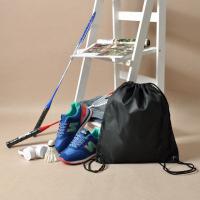 China Custom Nylon Drawstring Gym Bag 20x10 cm Lightweight Sports Backpack for Travel Laundry for sale