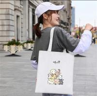 China Custom Logo 100% Cotton Organic Calico Canvas Tote Bag 8oz 10oz 12oz Shopping Bag for Women Kids for sale
