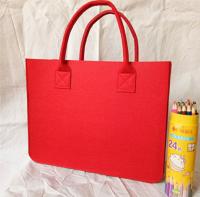 China Custom Logo Felt Bag Organizer 330x200x230mm Wool Felt Shopping Tote for Women for sale