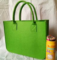 China Custom Logo Felt Bag Organizer 330x200x230mm Wool Felt Shopping Tote for Women for sale