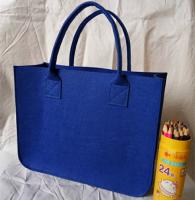 China Custom Logo Felt Bag Organizer 330x200x230mm Wool Felt Shopping Tote for Women for sale
