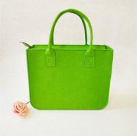 China Custom Logo Felt Bag Organizer 330x200x230mm Wool Felt Shopping Tote for Women for sale