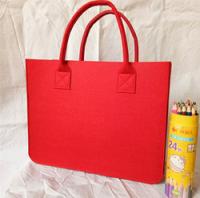 China Custom Logo Felt Bag Organizer 330x200x230mm Wool Felt Shopping Tote for Women for sale