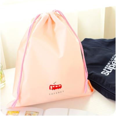 China Reusable Sports 210D Polyester Drawstring Bag Backpack Promotional for sale