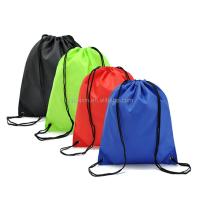 China Eco Friendly Polyester Drawstring Sports Bag 39x33 cm Custom Logo Gift Jewelry Pouch for sale