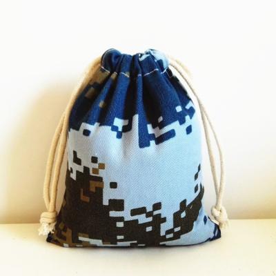 China Custom Mini Drawstring Bag Reusable Dust Cover Pouch 19.5x24cm Canvas Gift Bag for sale