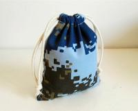 China Custom Mini Drawstring Bag Reusable Dust Cover Pouch 19.5x24cm Canvas Gift Bag for sale