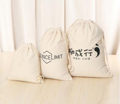 China Customize Cotton Dust Bag Small Linen Drawstring Bag Canvas For Shoes Gift Present for sale