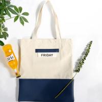 China Custom PU Canvas Shopping Bag 39x34 cm Durable Zipper Tote with Handles for sale