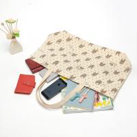 China Wholesale Folding Canvas Reusable Shopping Bag with Zipper Ladies Tote Handbag 40x30cm for sale