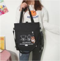 China Custom Canvas Tote Bag 34x38cm Multi Function Shopping Bag for Women OEM Logo for sale