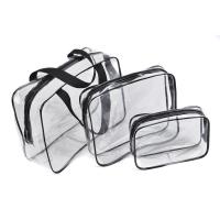 China Custom PVC Cosmetic Bag Organizer Clear Toiletry Bag Set with 200 MOQ Waterproof Portable for sale