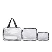 China Custom PVC Cosmetic Bag Organizer Clear Toiletry Bag Set with 200 MOQ Waterproof Portable for sale