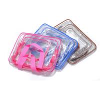 China Custom PVC Cosmetic Bag Organizer Clear Toiletry Bag Set with 200 MOQ Waterproof Portable for sale