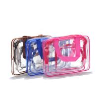 China Custom PVC Cosmetic Bag Organizer Clear Toiletry Bag Set with 200 MOQ Waterproof Portable for sale