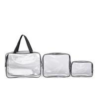 China Custom PVC Cosmetic Bag Organizer Clear Toiletry Bag Set with 200 MOQ Waterproof Portable for sale