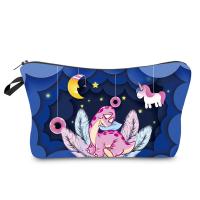 China Custom Polyester Cosmetic Bag 200 Pcs MOQ Portable Waterproof Makeup Storage for sale