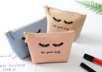 China Wholesale Cotton Canvas Cosmetic Bag 19x9x13cm Eco Friendly Travel Makeup Pouch for sale
