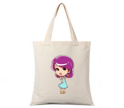 China Customizable White Navy Eco Canvas Shopping Tote Bag for School Kids OEM ODM for sale