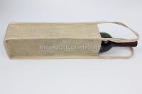 China Custom Canvas Jute Wine Tote Bag Reusable Gift Carrier 2kg Capacity for sale
