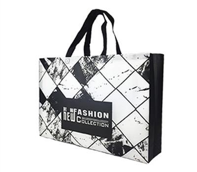 China Custom Laminated Non Woven Shopping Bags for Supermarket Reusable Tote with Logo for sale