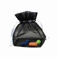 China Wholesale Foldable Nylon Mesh Drawstring Bags 19.5x24cm Portable Gift Pouch for sale